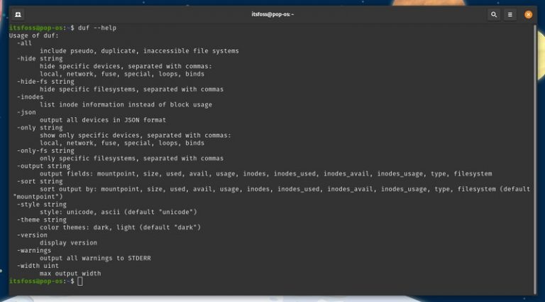 Check Your Disk Usage Using 'duf' Terminal Tool [Friendly Alternative to du and df commands]