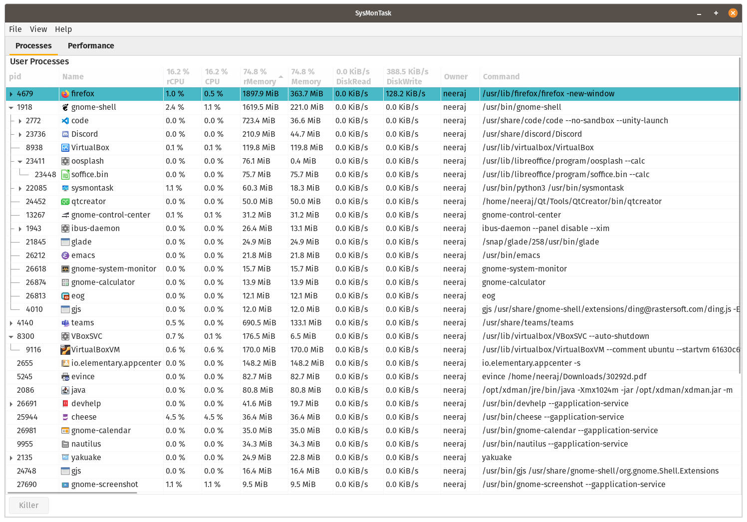 Meet SysMonTask: A Windows Task Manager Lookalike for Linux