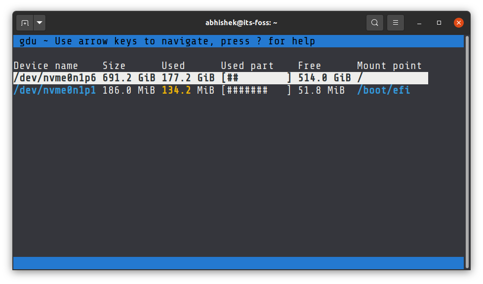 Use gdu for a Faster Disk Usage Checking in Linux Terminal