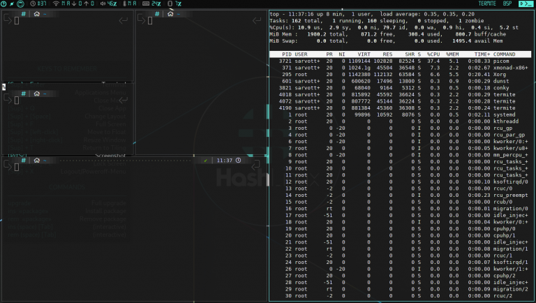 Hash Linux: Arch Linux Preconfigured With Xmonad, Awesome, i3, and ...