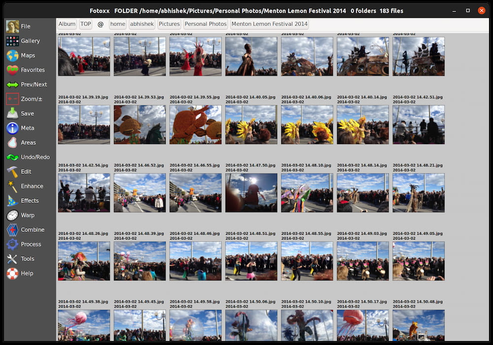 Fotoxx: An Open Source App for Managing and Editing Large Photo Collection
