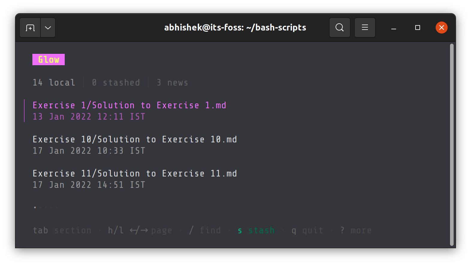 Read and Organize Markdown Files in Linux Terminal With Glow