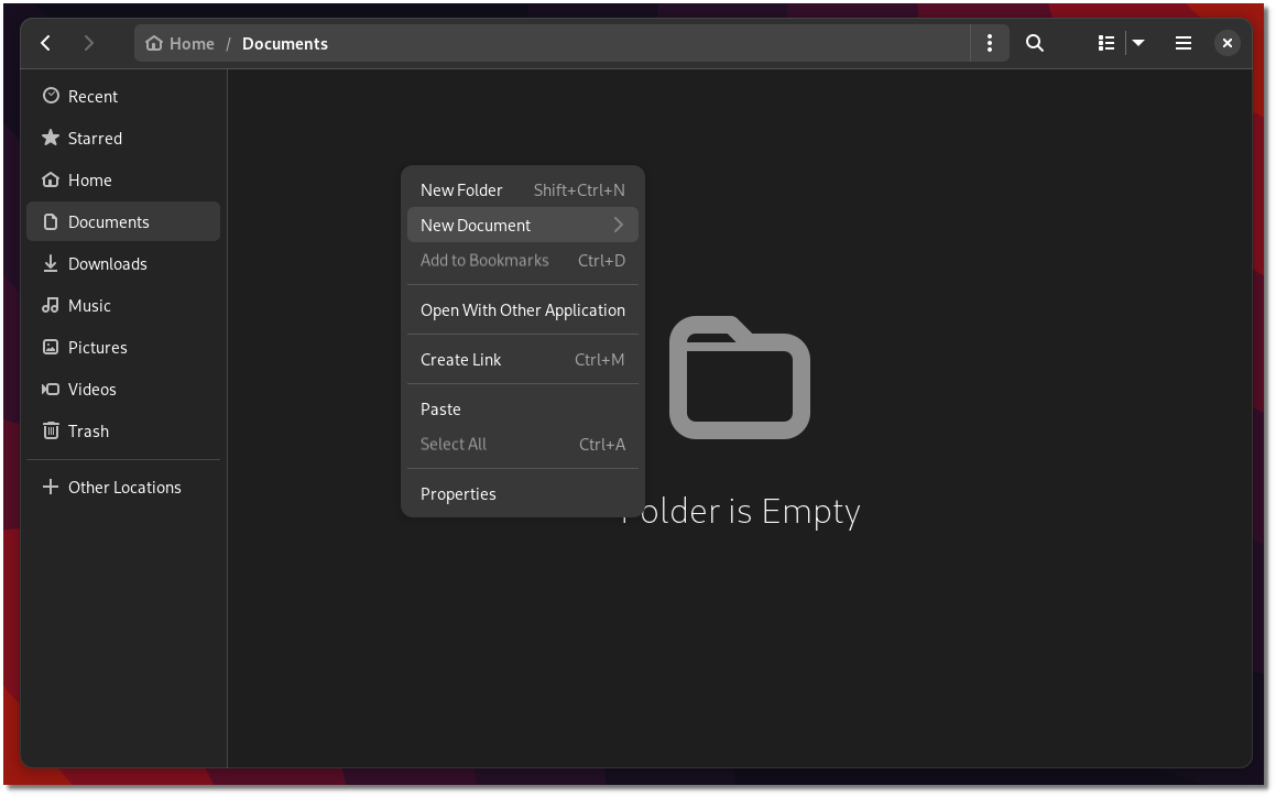 Add ‘New Document’ Option in Right-Click Menu in Ubuntu