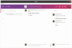Gitter: A Cross-Platform Open Source Community Platform for Developers