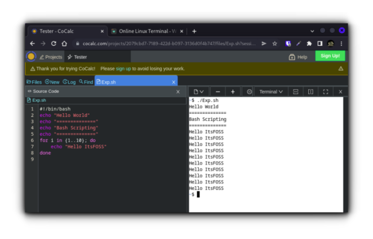Best Online Linux Terminals and Online Bash Editors