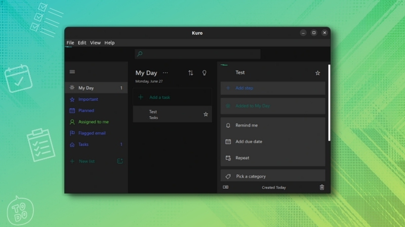Kuro: An Unofficial Microsoft To-Do Desktop Client for Linux