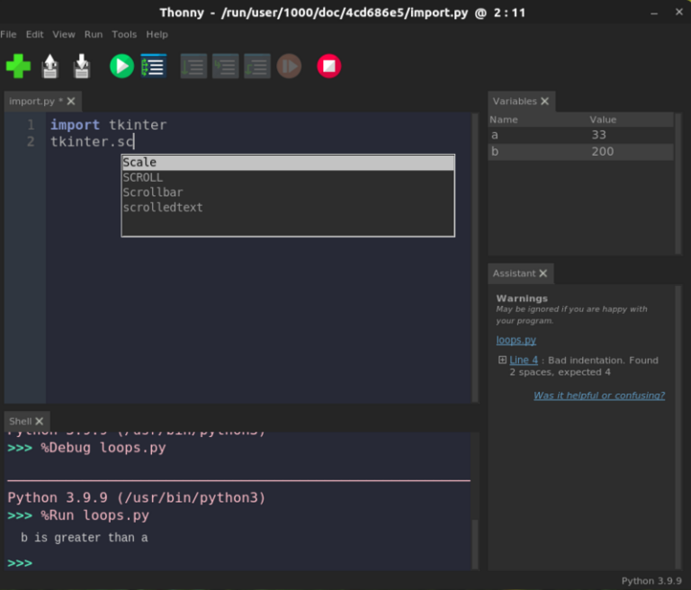 Thonny Is An Ideal Ide For Teaching Python Programming In Schools