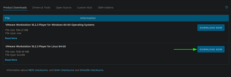 How to Install VMware Workstation Player in Ubuntu Linux