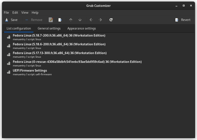 Install and Use Grub Customizer in Fedora Linux