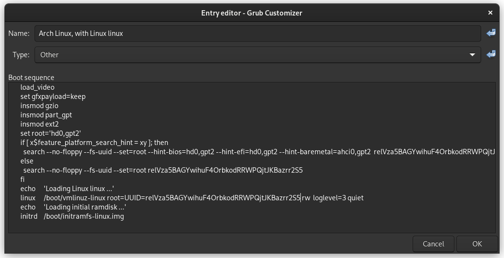 Install And Use Grub Customizer In Fedora Linux