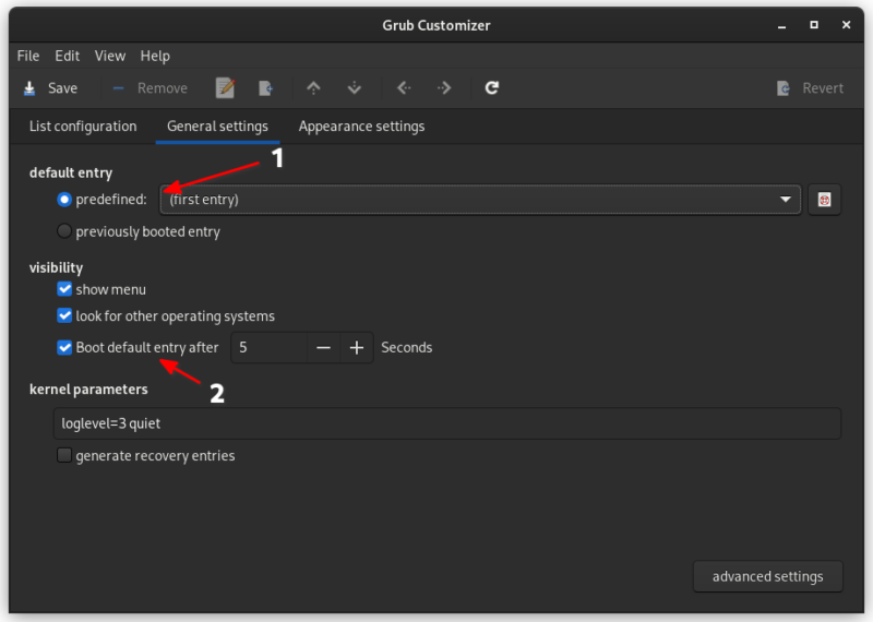 Install And Use Grub Customizer In Fedora Linux