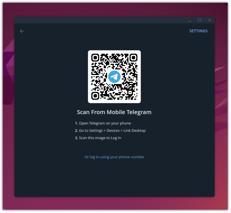 Install And Use Official Telegram Desktop Client In Linux