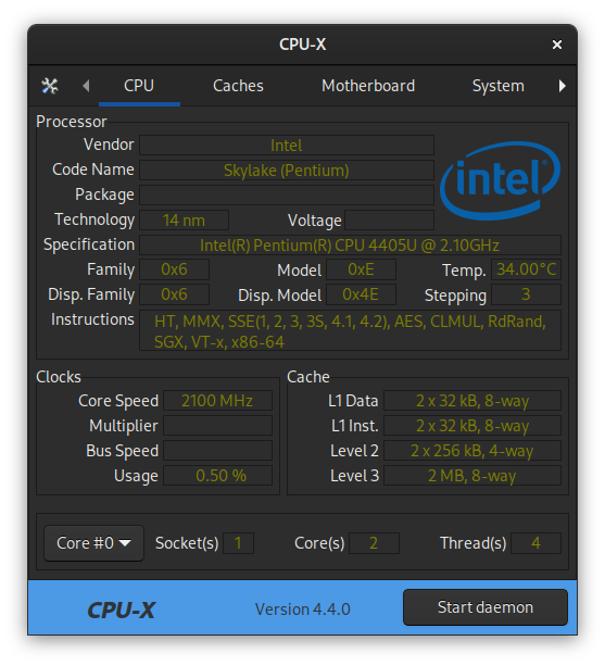CPU X An Alternative To CPU Z For Linux