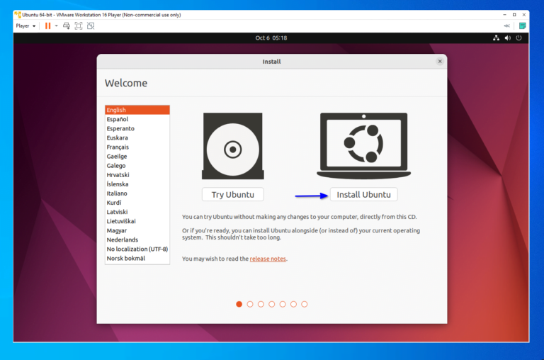 How to Install Ubuntu Linux in VMWare