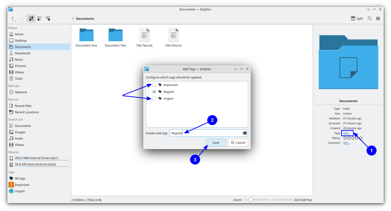 Using the Lesser Known File Tagging Feature in KDE's Dolphin File Manager