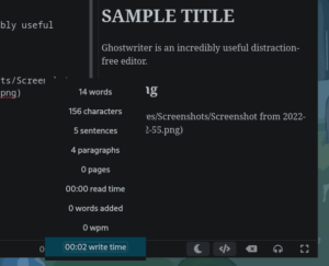 Ghostwriter: An Excellent Open-Source Writing App
